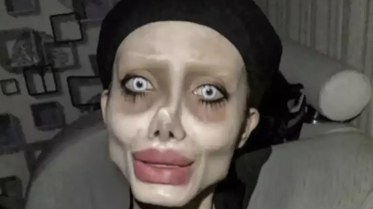 Woman known as 'Zombie Angelina Jolie' revealed her real face following ...